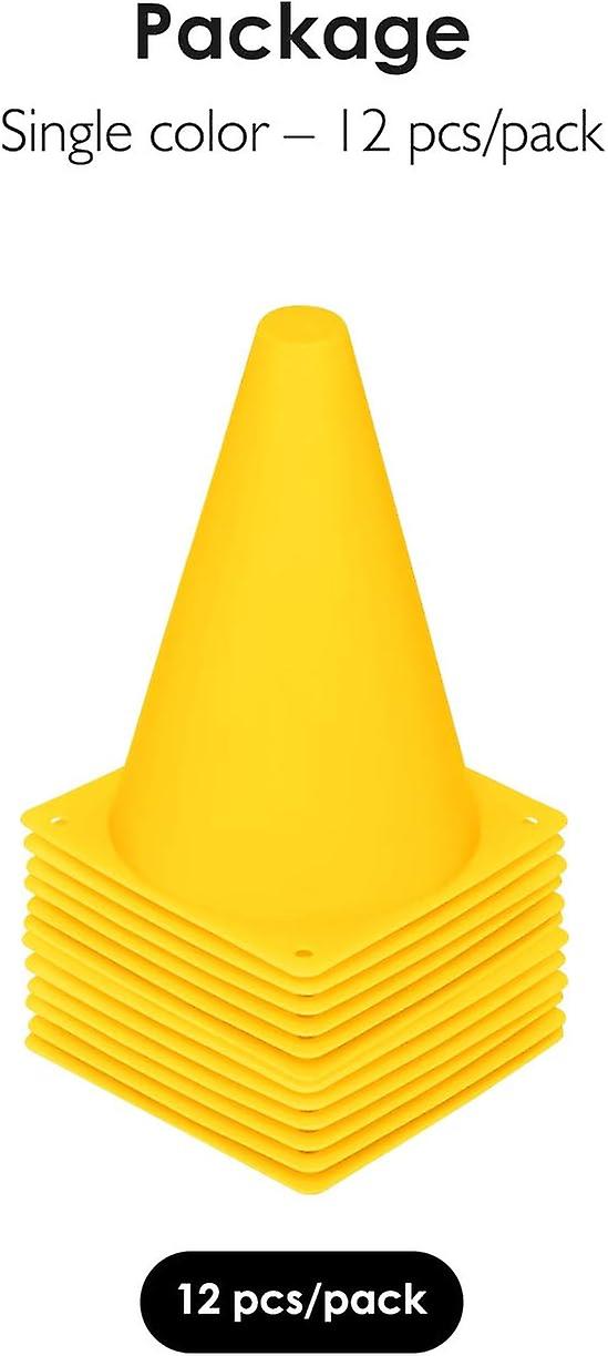 7.5 Plastic Traffic Cones - 12 Pack Thick Soccer Training Cones For ...