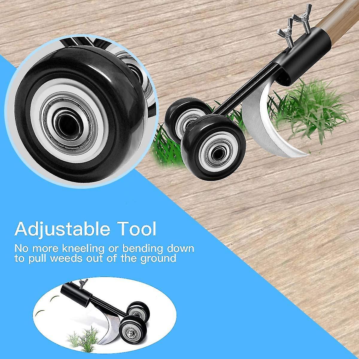 Adjustable Weeder Garden Weeding Hook Courtyard Roller Gap Weed Puller Killer Moss Remove Grass ...