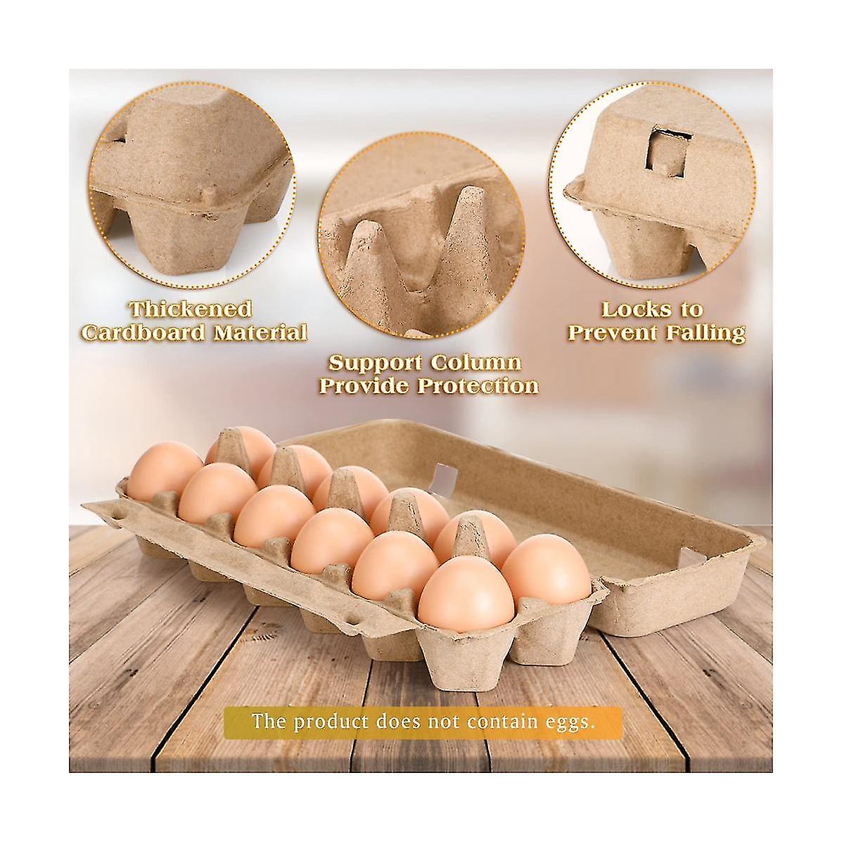 20pcs Cardboard Egg Cartons Blank Paper Pulp Egg Cartons One Dozen Egg ...