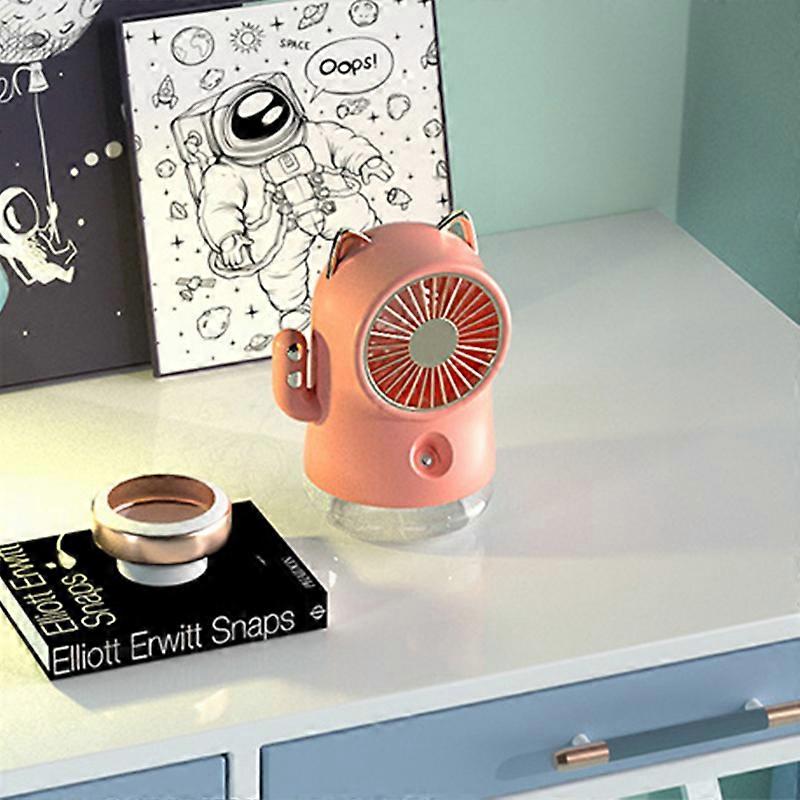 Nano Spray Fortune Cat Shape Misting Desk Fan - Small Cooling Fan with ...