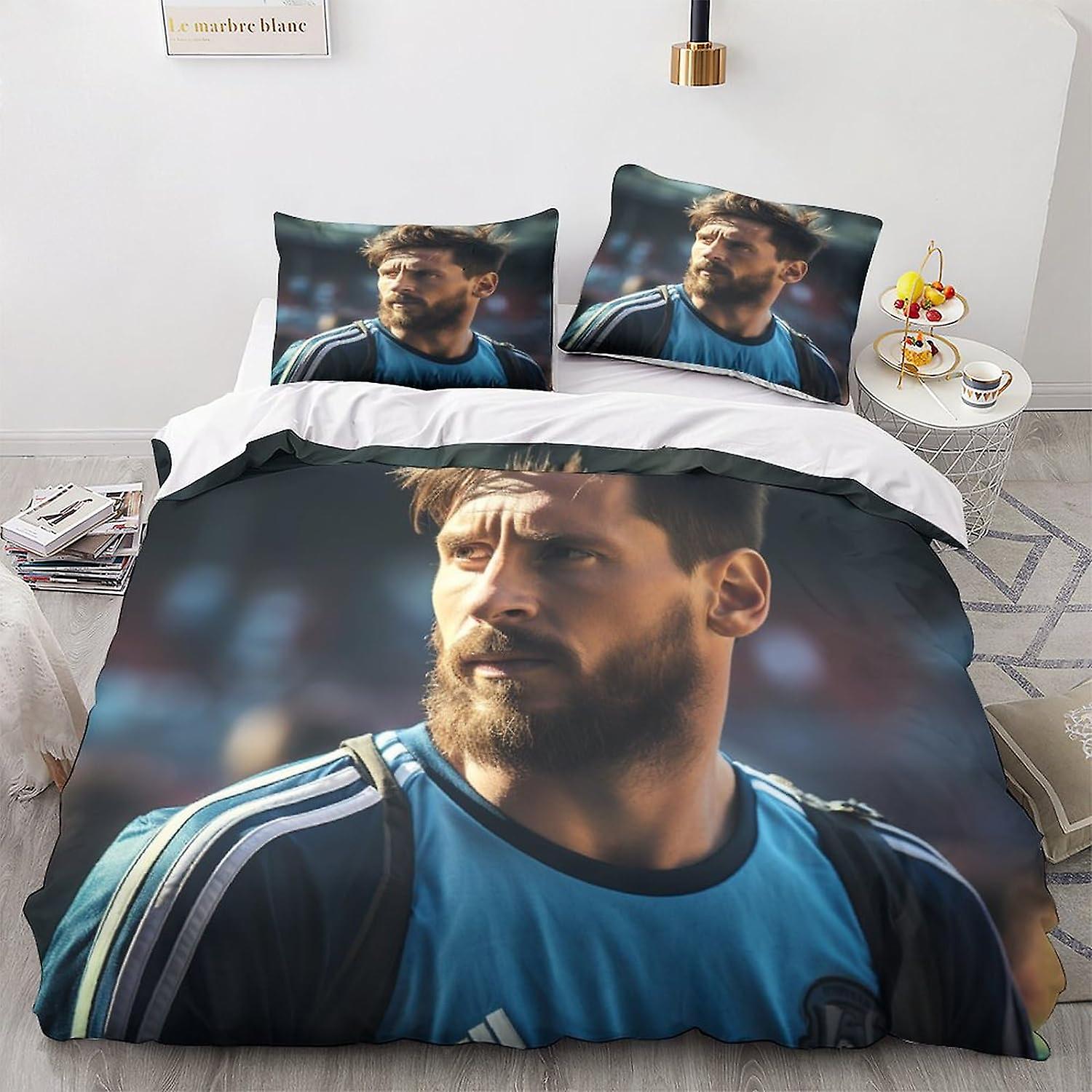 Lionel Messi Premium Duvet Cover Set with Hidden Zipper Closure ...