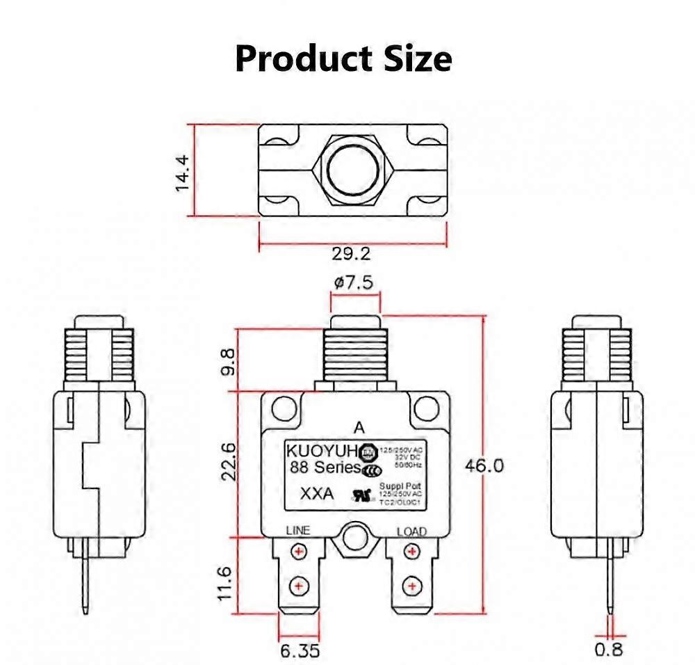 Overload Protector Overvoltage Overcurrent Thermal Circuit Breaker ...