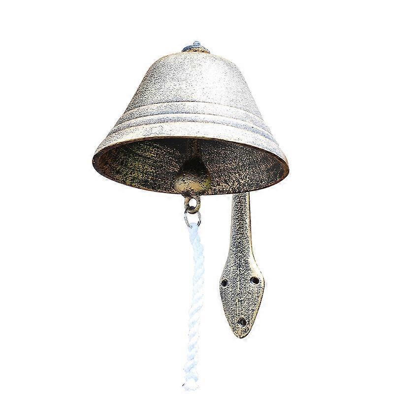 Cast Iron Dinner Bell with Bracket,Outdoor Hanging Dinner Bells,(Size ...
