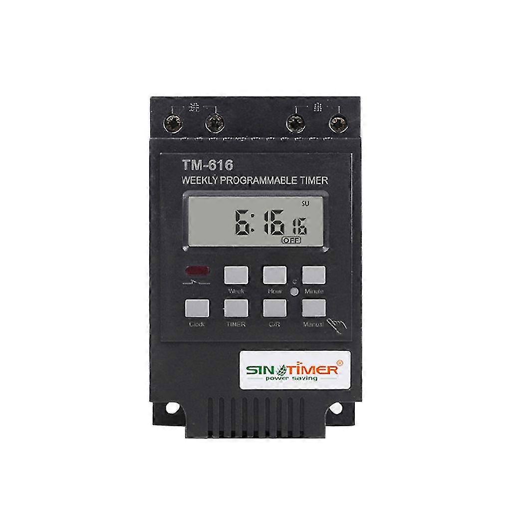 Digital Electronic Timer Switch 220V 30A Rail Mount 17 Settings 7 Days ...
