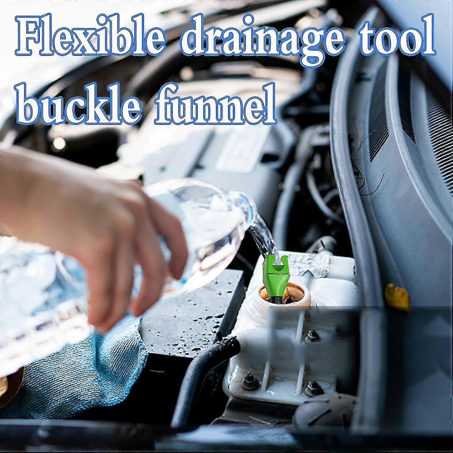 2pcs Flexible Draining Tool Snap Funnel,flexible Draining Oil Snap Plastic Funnel-spill-free ...