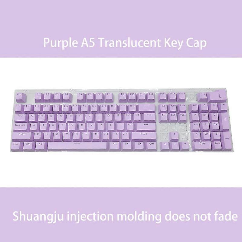 104 Purple Keys,Mechanical Keyboard Keycaps Game Keyboard Keys Wear No ...