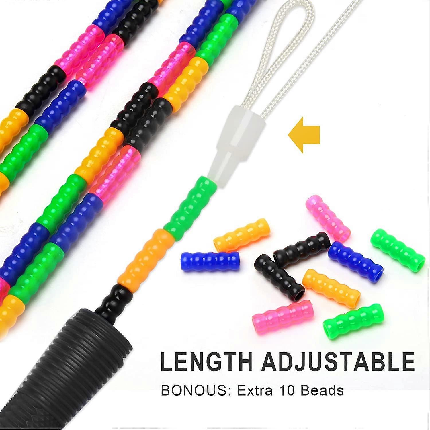 9.19 FT Long Jump Rope(2 PACK), Double Dutch Jump Rope, Soft Beaded ...