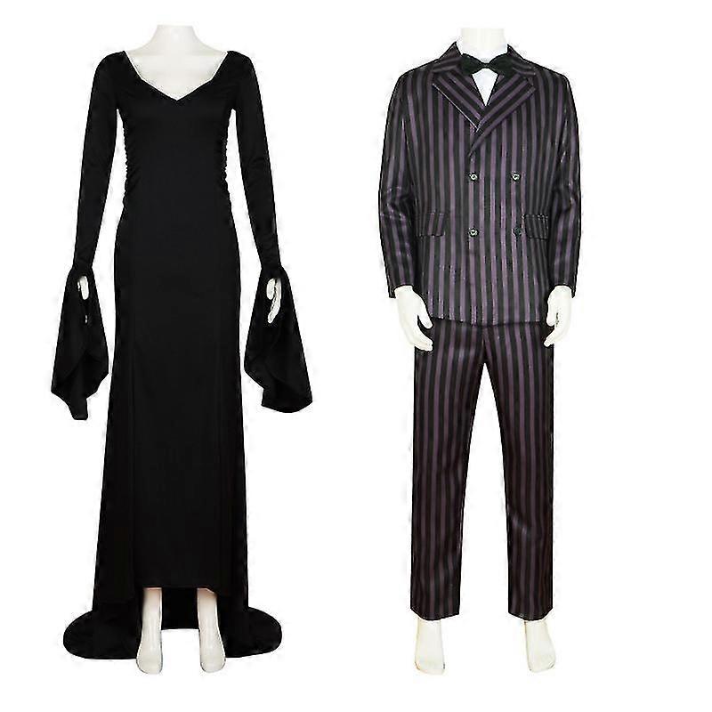 Wednesday Addams Costume Men's Outfits Morticia Maxi Sleeve Suits ...