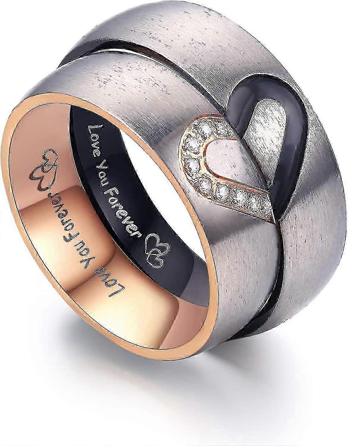 Matching Promise Rings For Couples Love You Forever Wedding Bands Sets ...