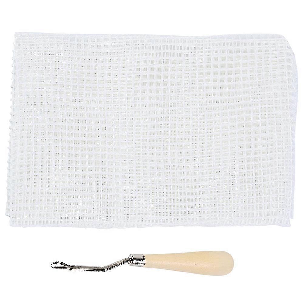Crochet Hook Set With Wood Handle + Mesh Cloth (50x50cm) | Fruugo UK