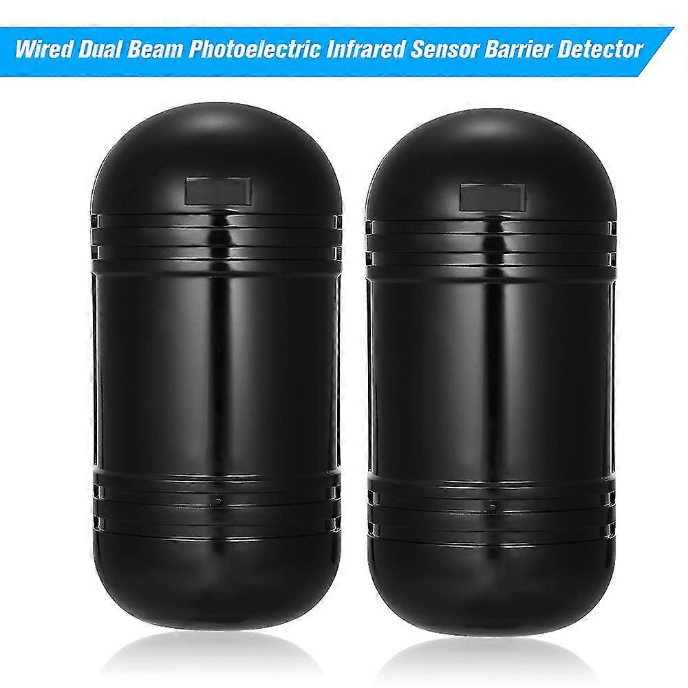Wired Dual Beam Photoelectric Infrared Sensor Barrier Detector 100m ...