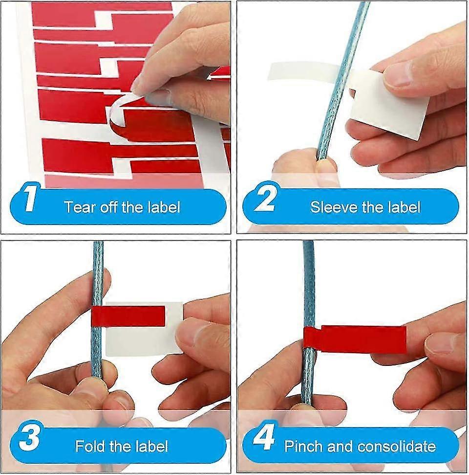 Cable Labels, 25 Sheets Cable Labels, Self-adhesive Cable Labels, Uv ...
