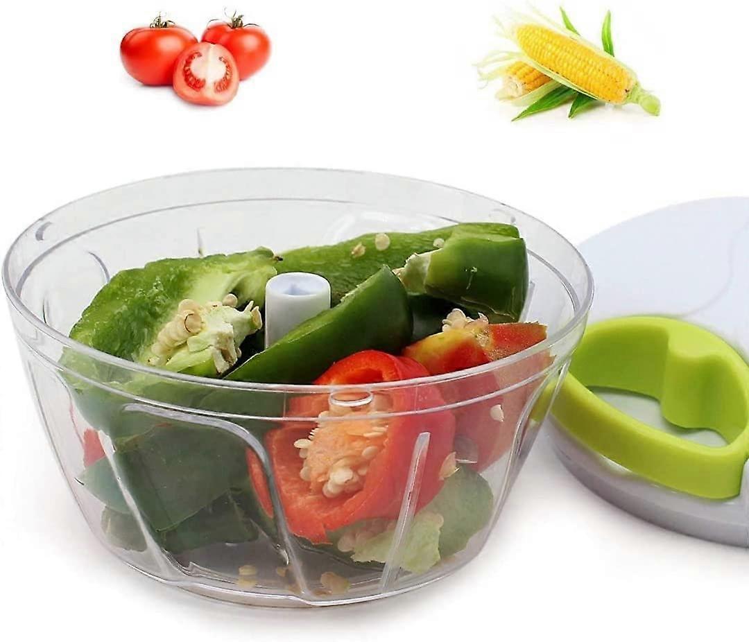 Manual Garlic Chopper, 3 Blades Mini Manual Meat Choppers, Kitchen ...