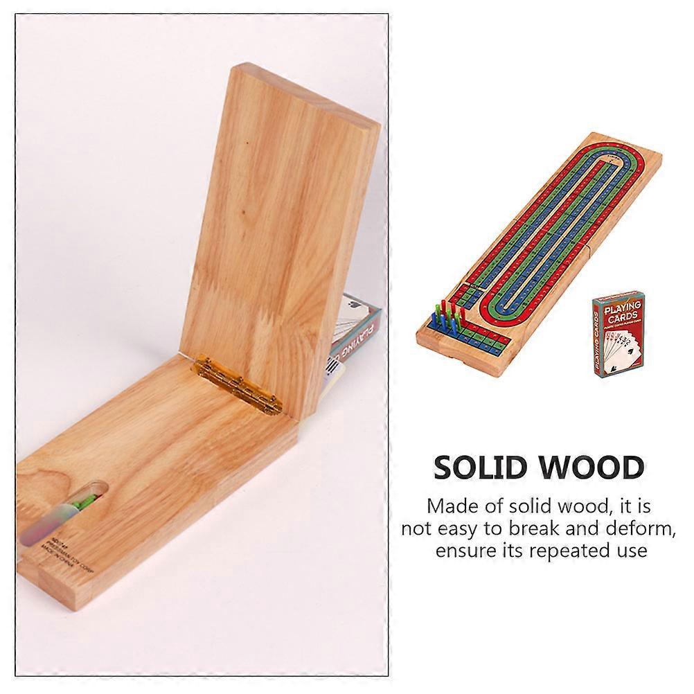 1 Set Cribbage Board Table Game Solid Wood Party Board Game Board ...