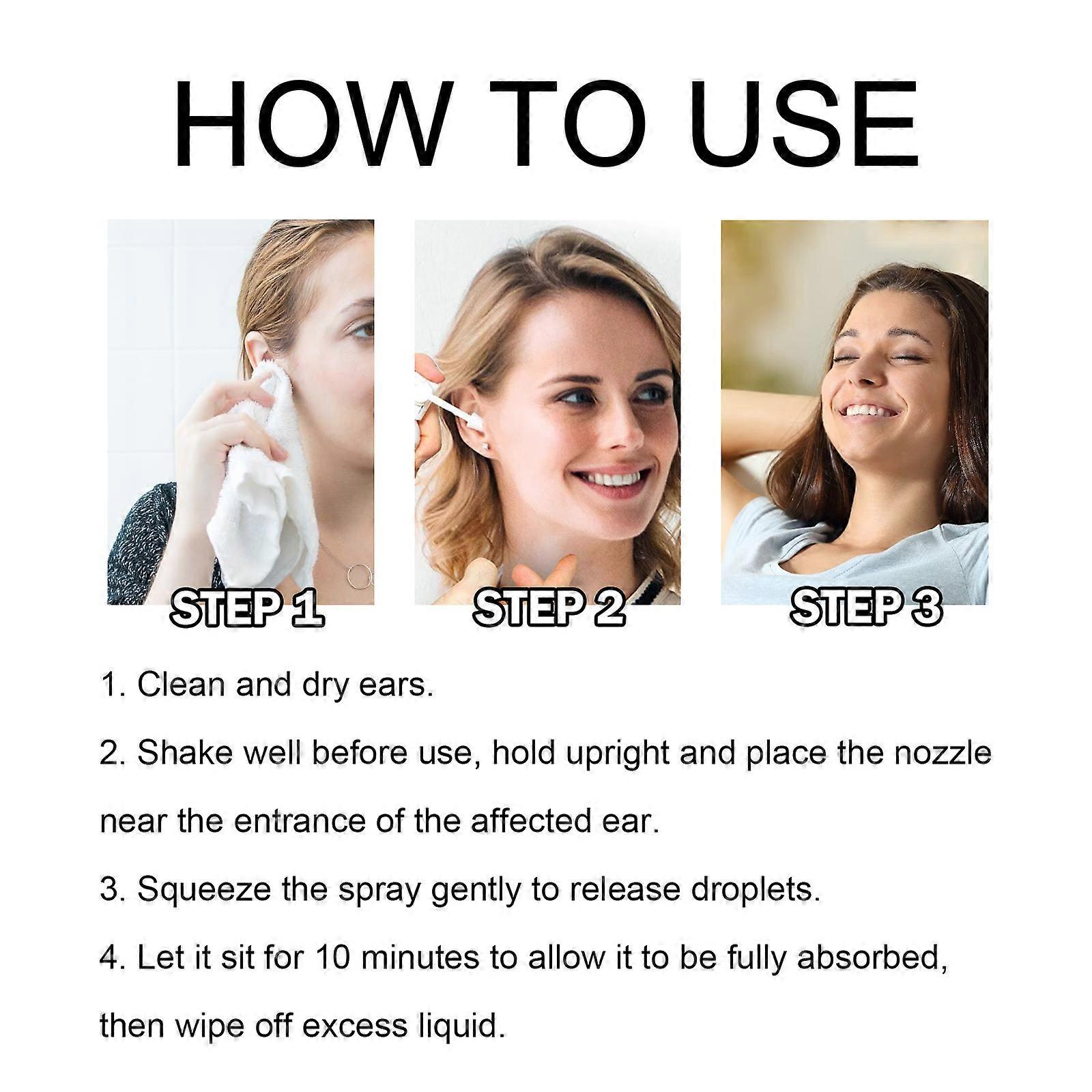 Ear Buzzing Spray 60ml, Tinnitus Relief for Ringing Ears, Tinnitus ...