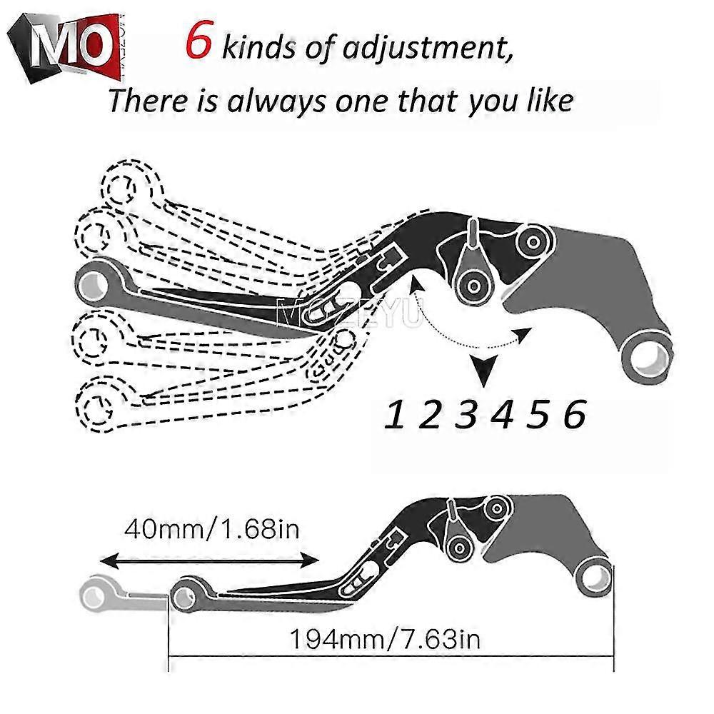 Motorcycle Yzf R125 Adjustable Brake Clutch Levers Handlebar Grip For ...
