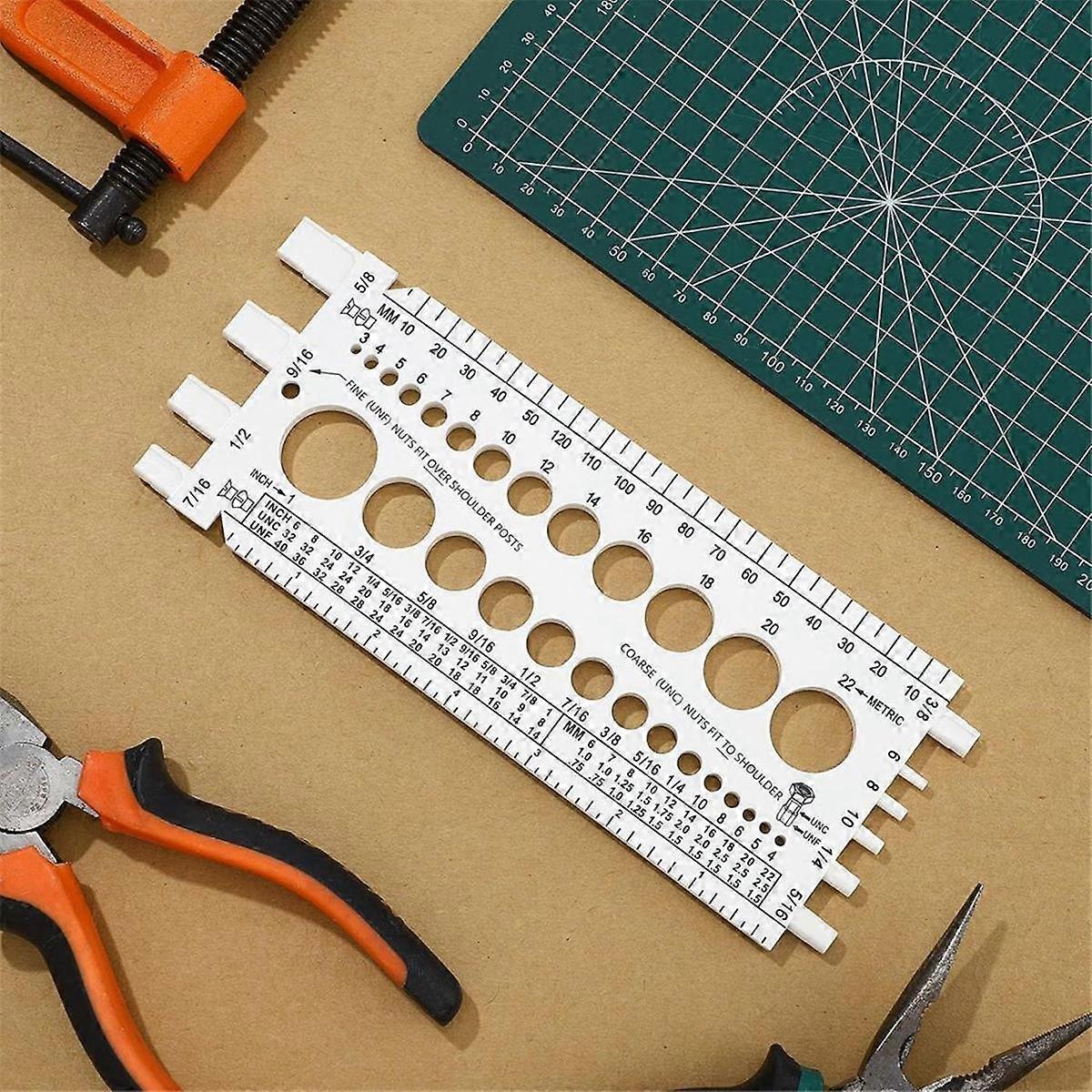 Bolt Nut Thread Inch&Metric Thread Tester Bolt Gauges Metric Size Gauge ...