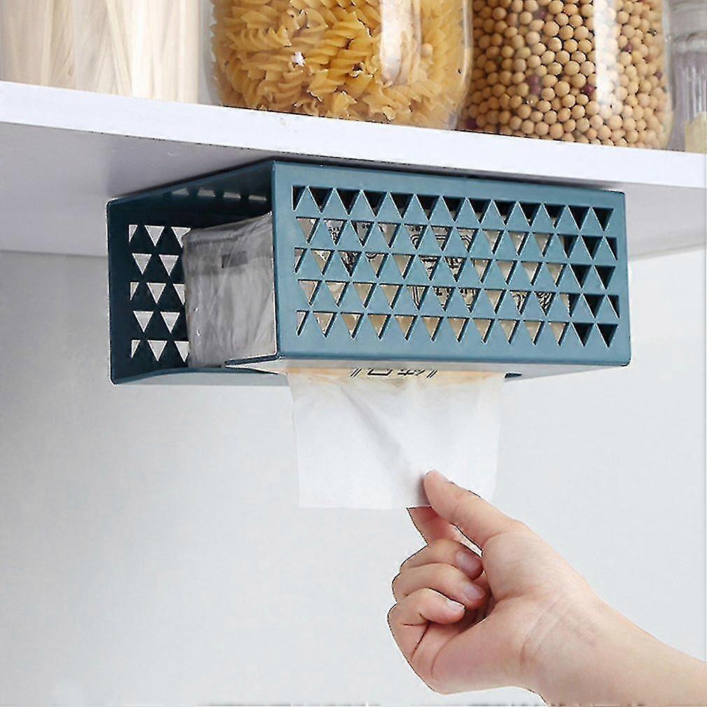 Tissue Storage Box Punch Free Toilet Paper Storage Case Bathroom Wall ...