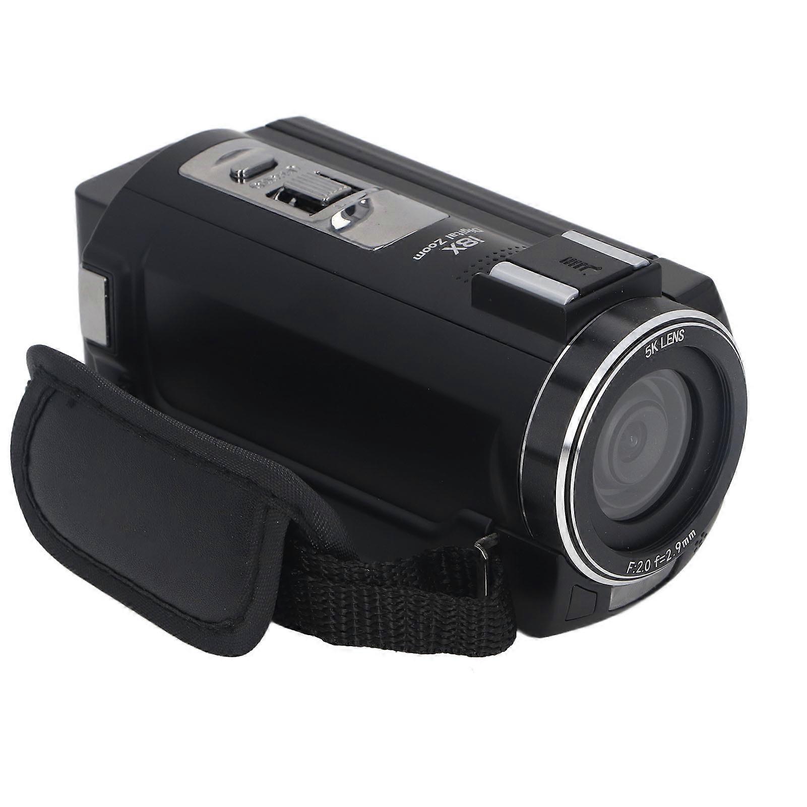 Digital Camcorder 5K 56MP Anti Shake 18X Zoom IR Night Vision with 3 ...