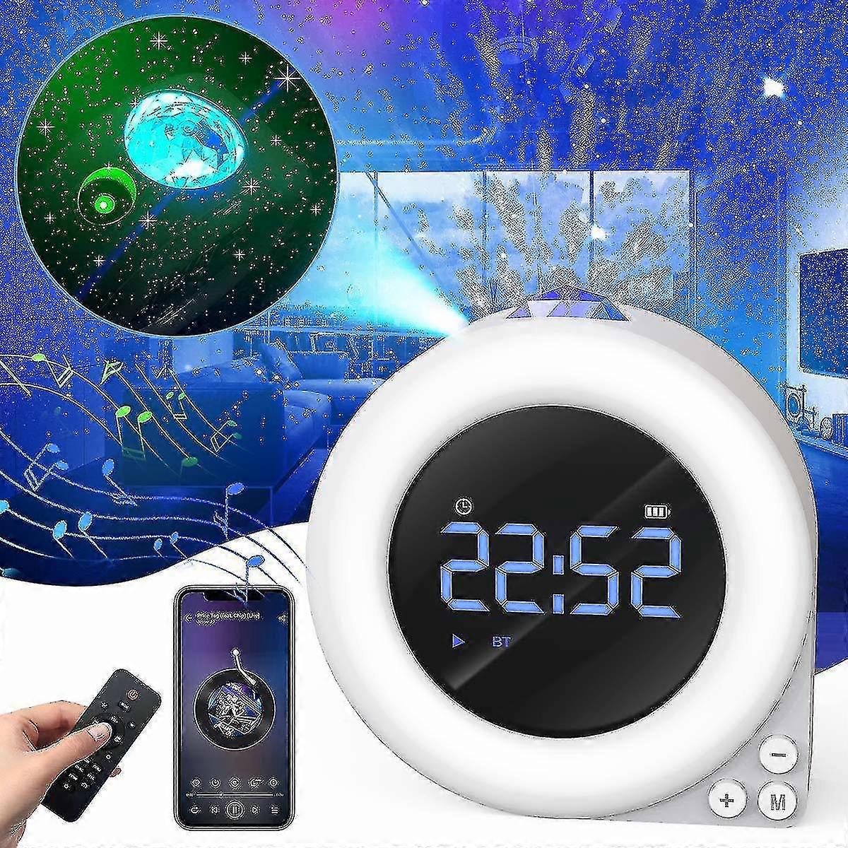 lamp white projection projector alarm noise remote controlled starry ...