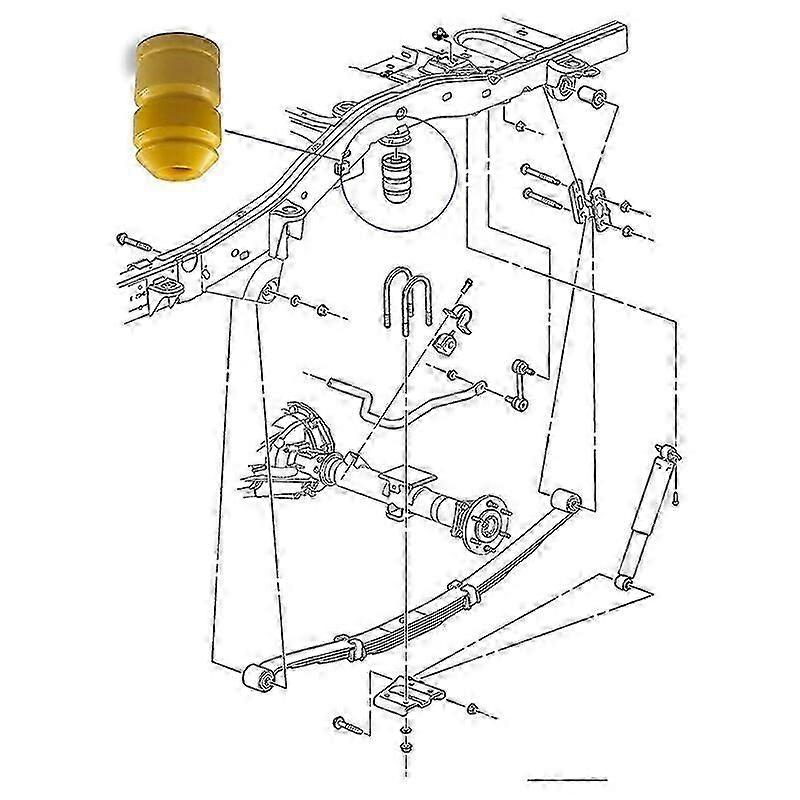 2 Pack For H3 Rear Bump Stop Axle Bumper Compatible With For Hummer H3 ...