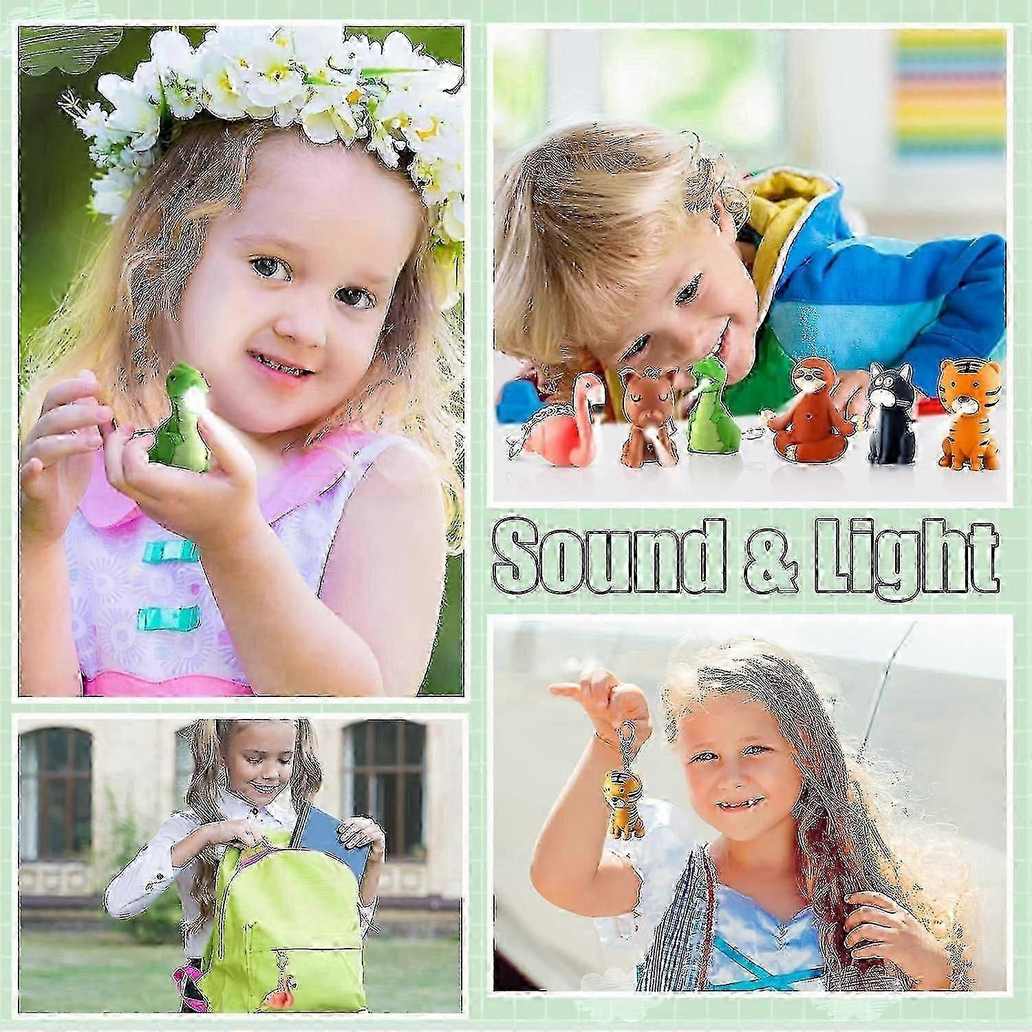 6 Pieces Nurse Flashlight Pediatric Nurse Flashlight Keychain Animal ...