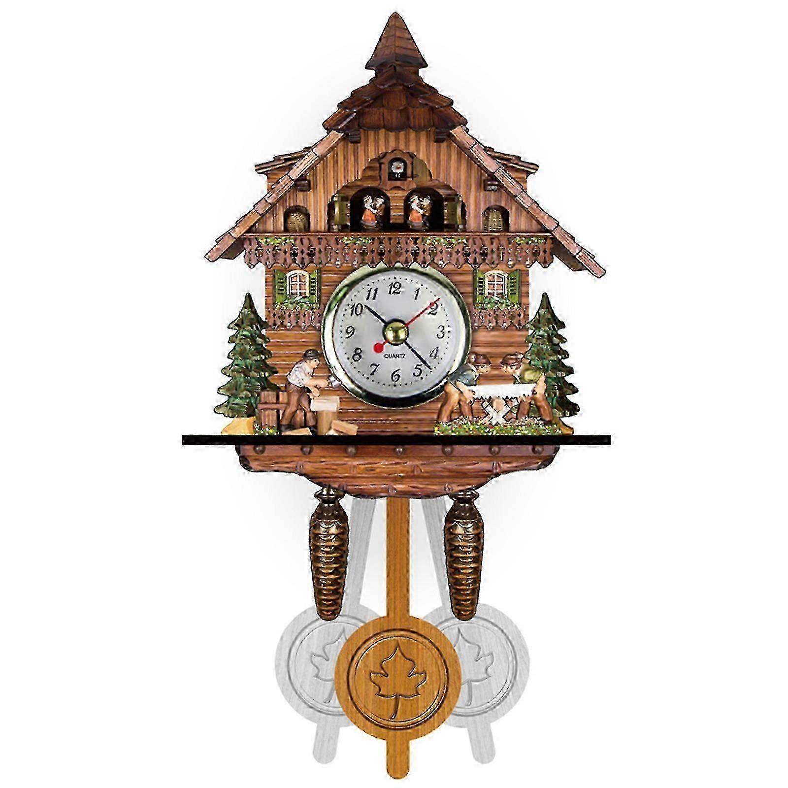 Vintage Clock German Black Forest Wooden Hunter Cuckoo Clock,100% New ...