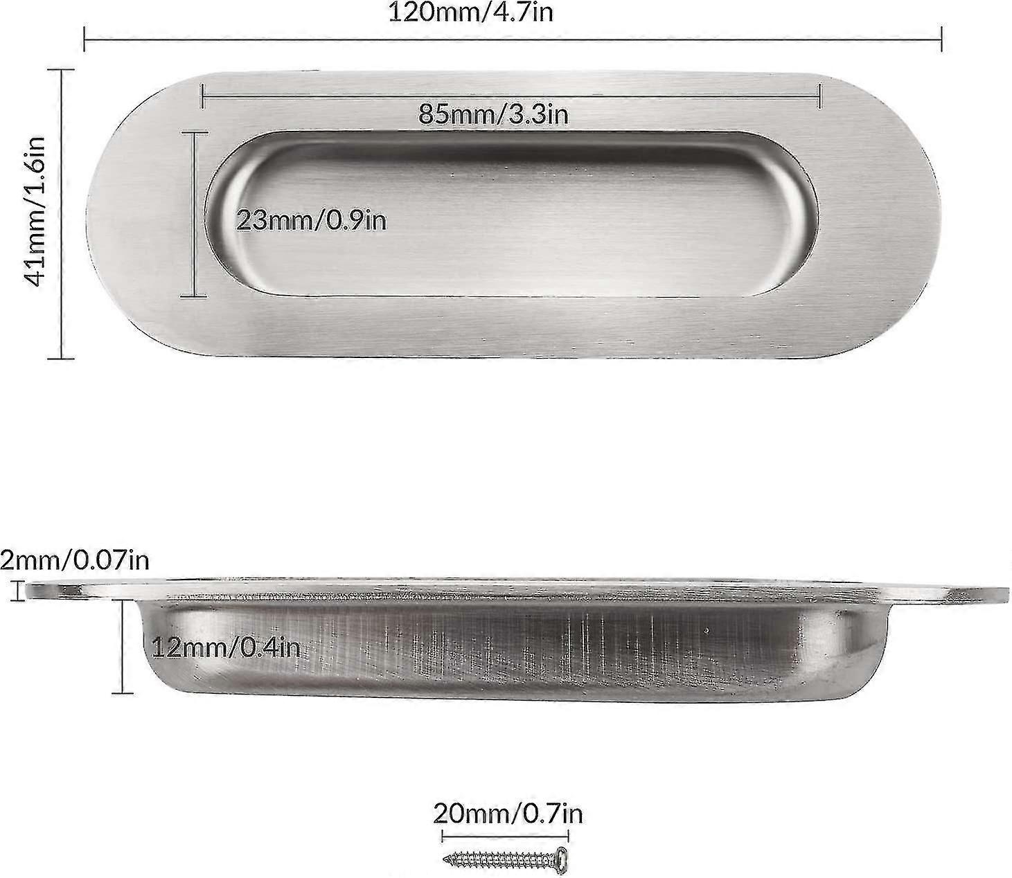 2pcs Recessed Sliding Door Handle Recessed Sliding Door Handle Pull ...