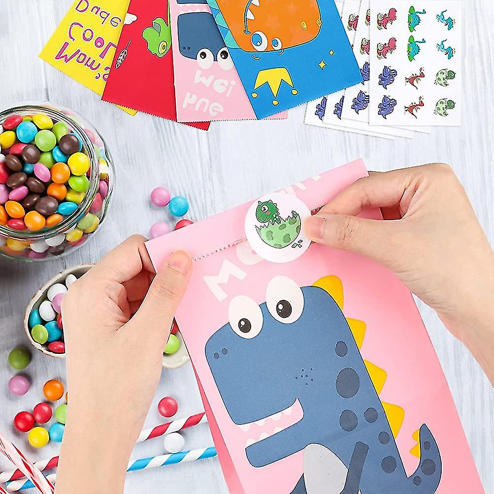 40 Pieces Of Colorful Gift Bags. Small Paper Bags With Stickers. Gift ...