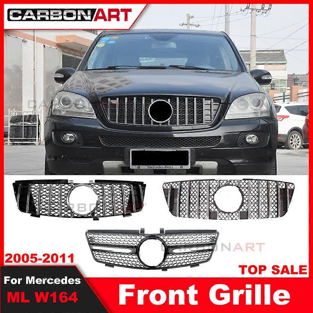2005-2012 ML Front Bumper Grille W164 Grill Hood Mesh For merced W164 ...