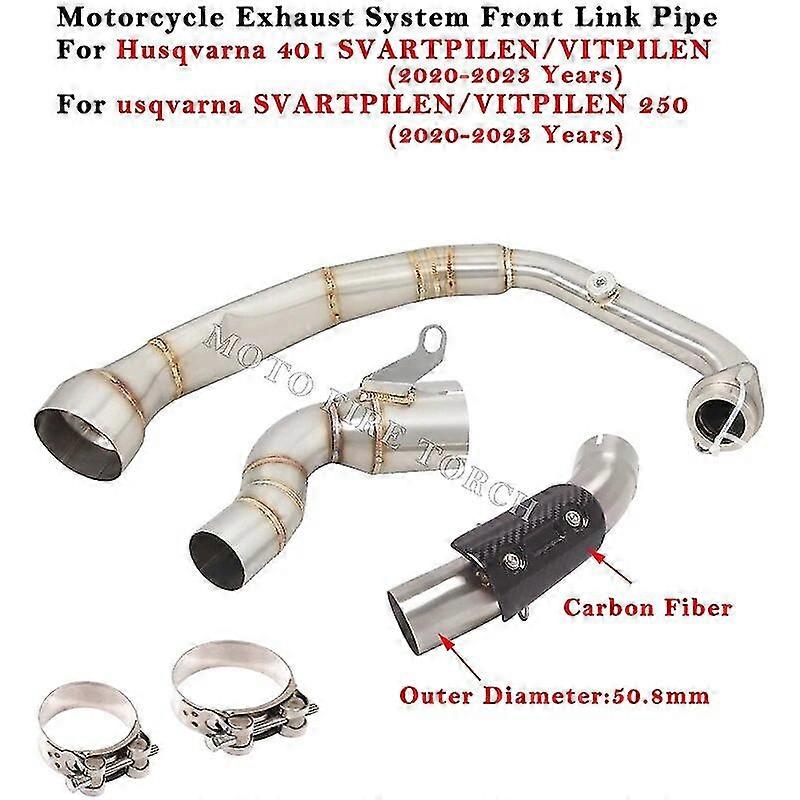 Unique Pipefor Husqvarna 401 Svartpilen Vitpilen 250 2020 2021 2022 2023 Motorcycle Escape ...