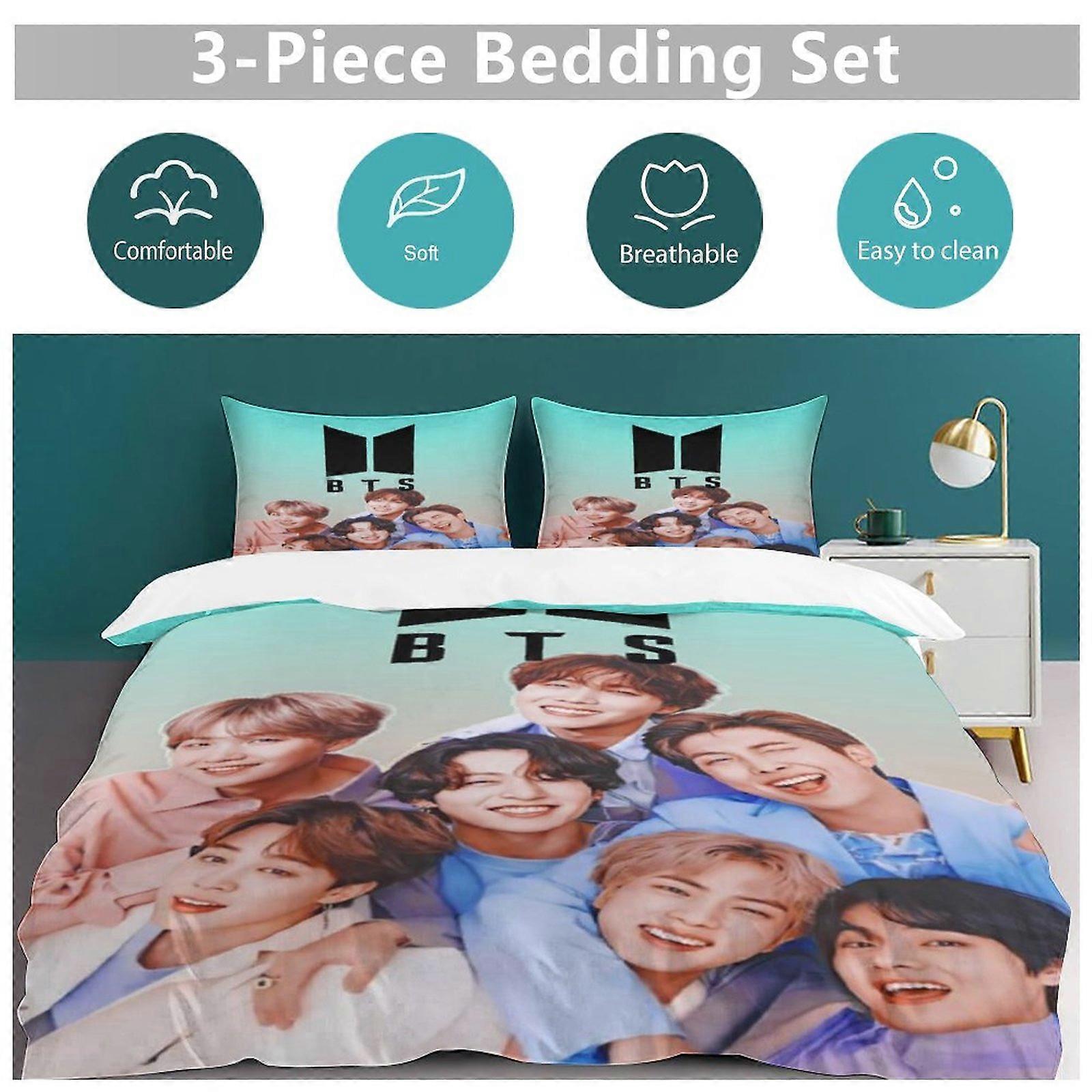 d85 Kpop BTS Duvet Cove Bedding Set 3D Print Bedding Comforter Cover ...