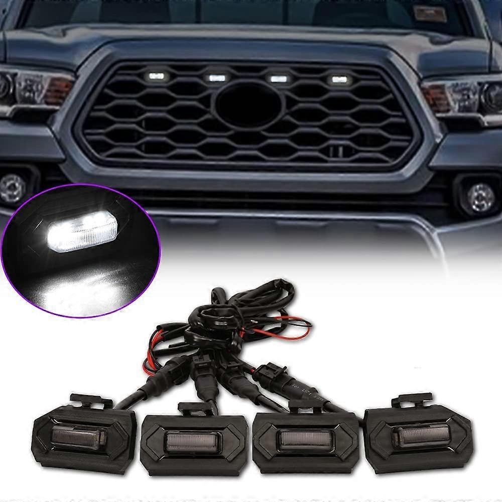 4PCS LED Front Grill Lights for Off Road 2020 2021 External Grill Lamp ...