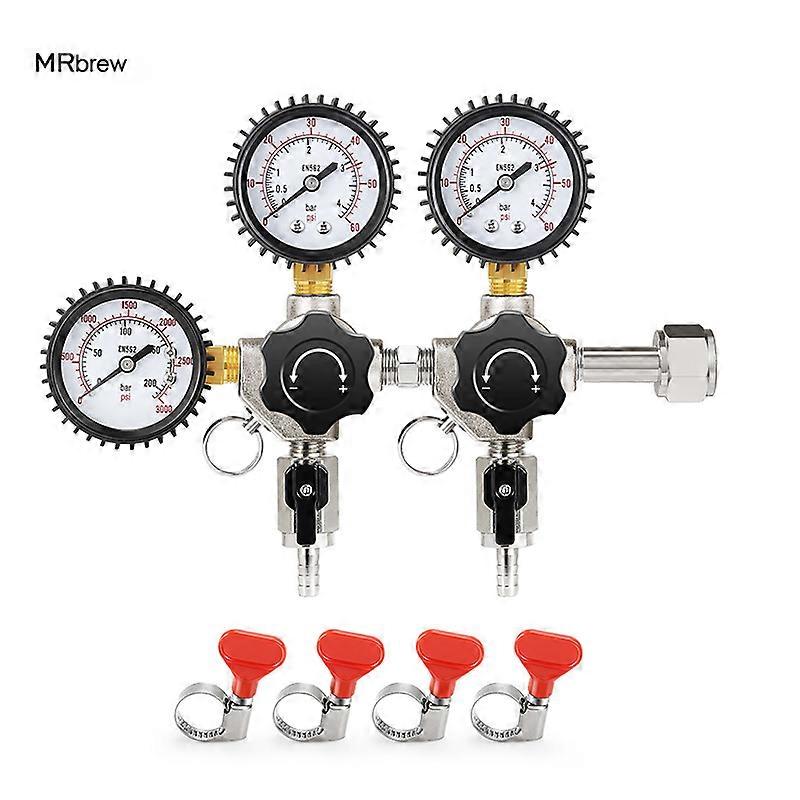 New Dual Output Co2 Regulator,W21.8/CGA320 Co2 Gauge With Pressure ...