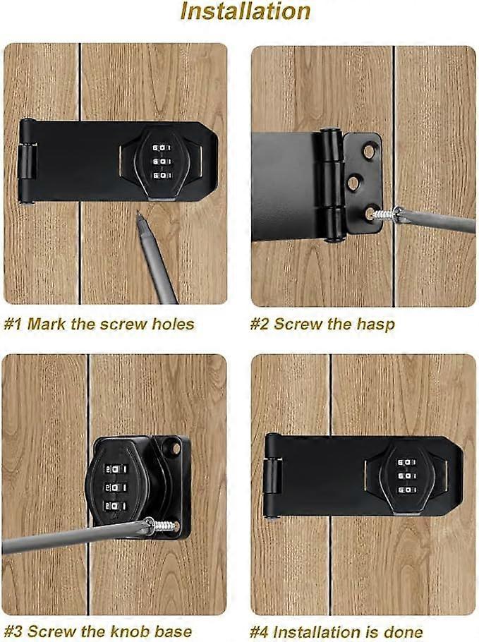 10.14.12.3cm Keyless Cabinet Lock 3-Digit Password Combination Code ...