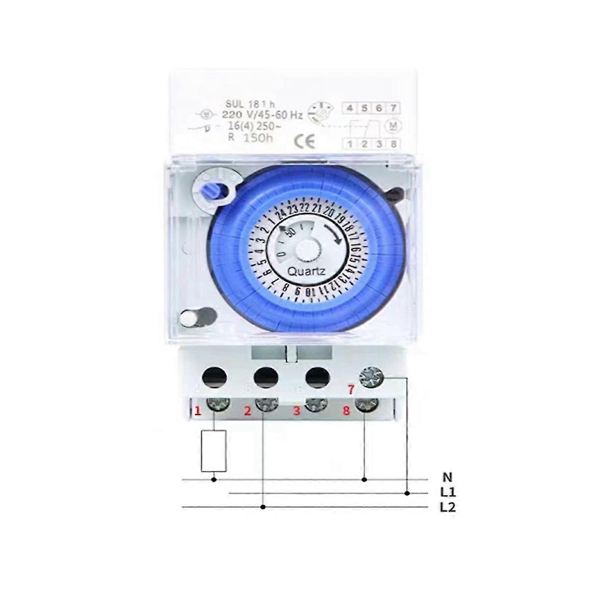 Mechanical Timer 24 Hours Time Switch Relay Electrical Programmable ...