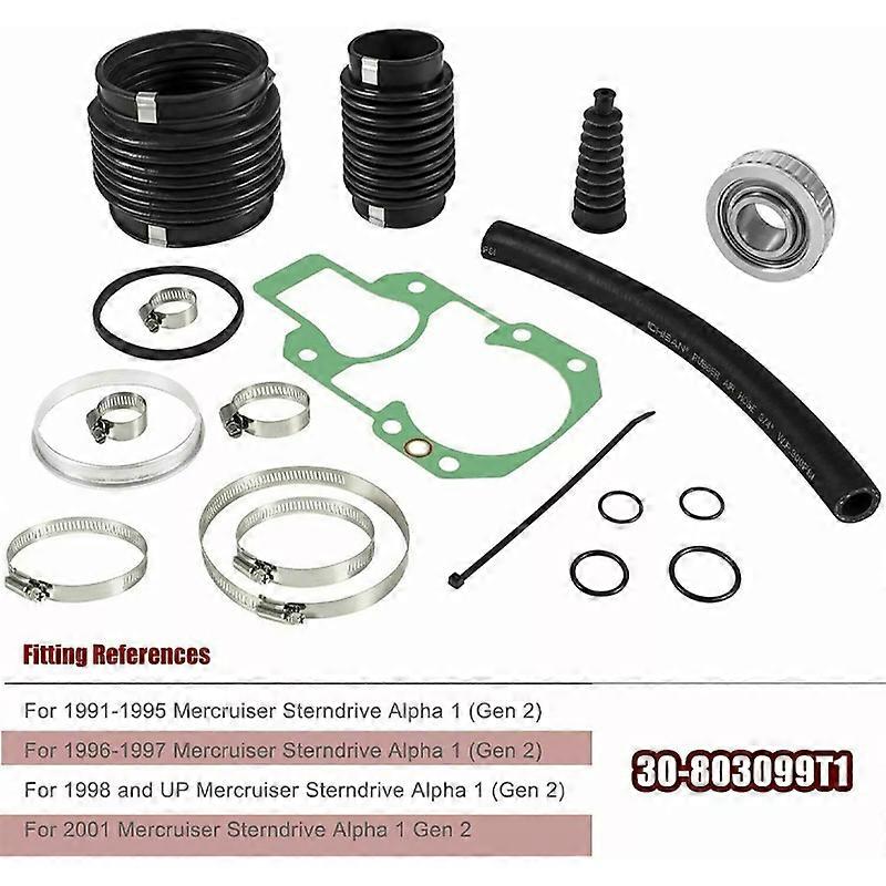 30-803099T1 Transom Bellows Repair Kit with Exhaust Bellows for ...