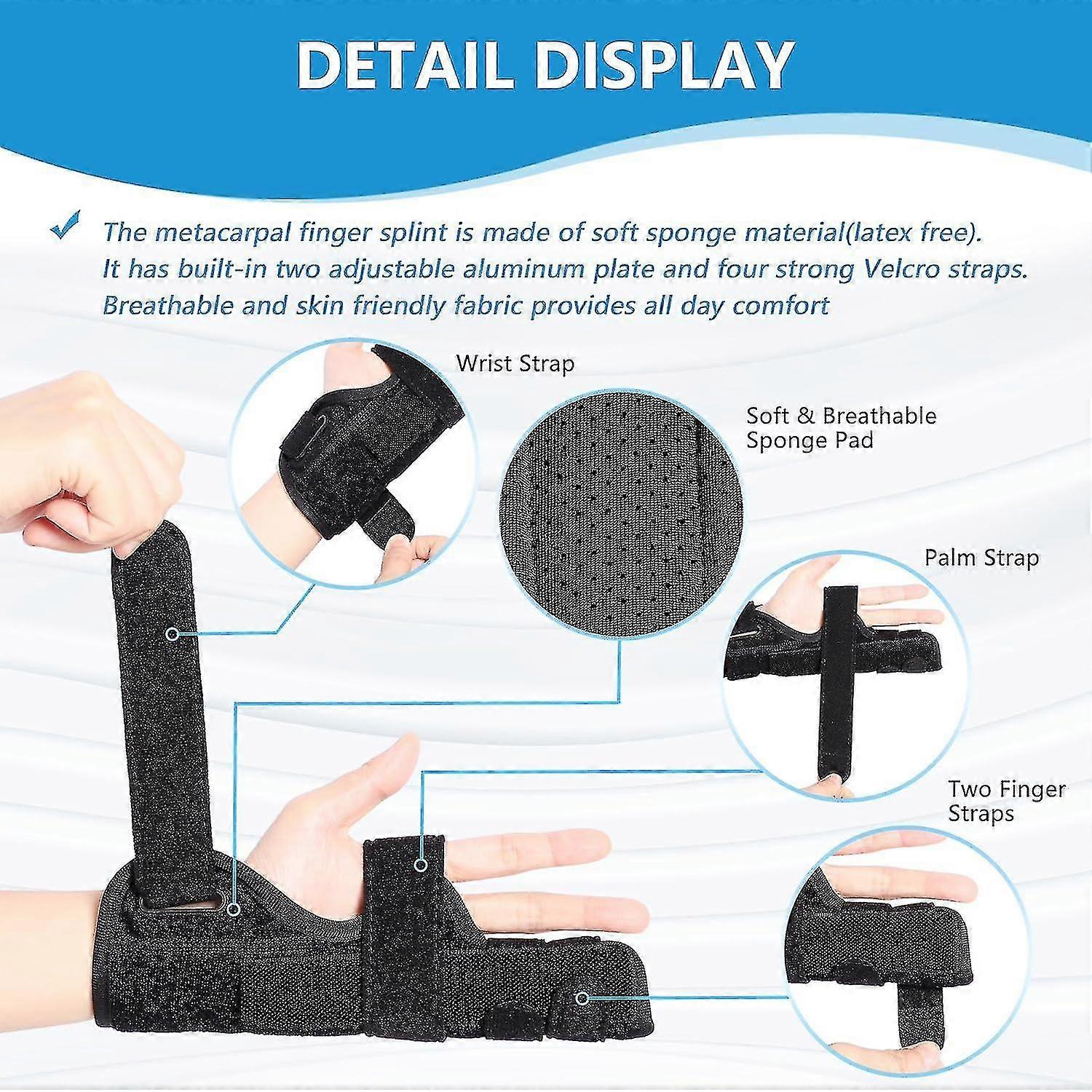 Finger Splint,Boxer Fracture Splint,Metacarpal Splint for 4th or 5th ...