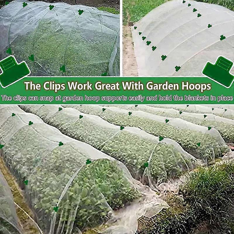 Garden Tunnel Hoops Reusable Greenhouse Row Cover Clips Gardening ...