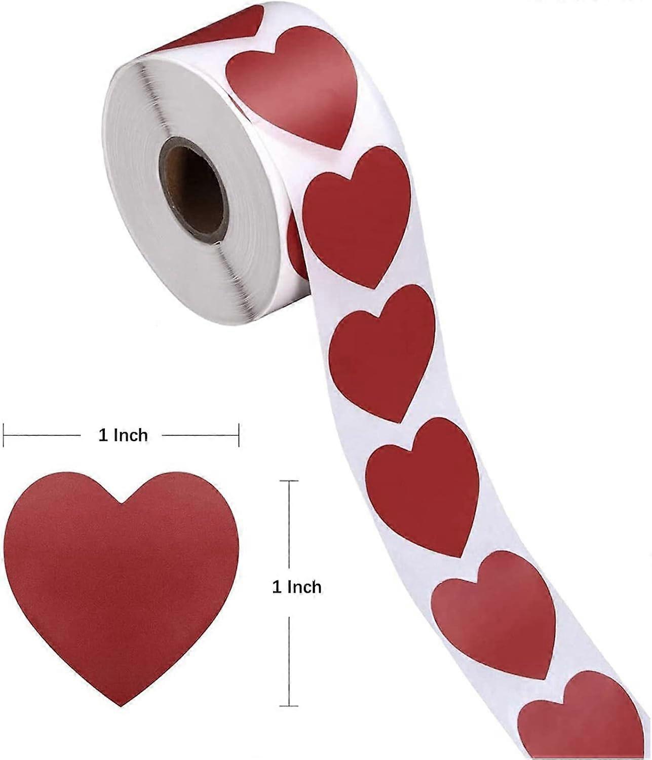 2000 Pieces Red Heart Sticker Labels, Heart Sticker Labels, Heart ...