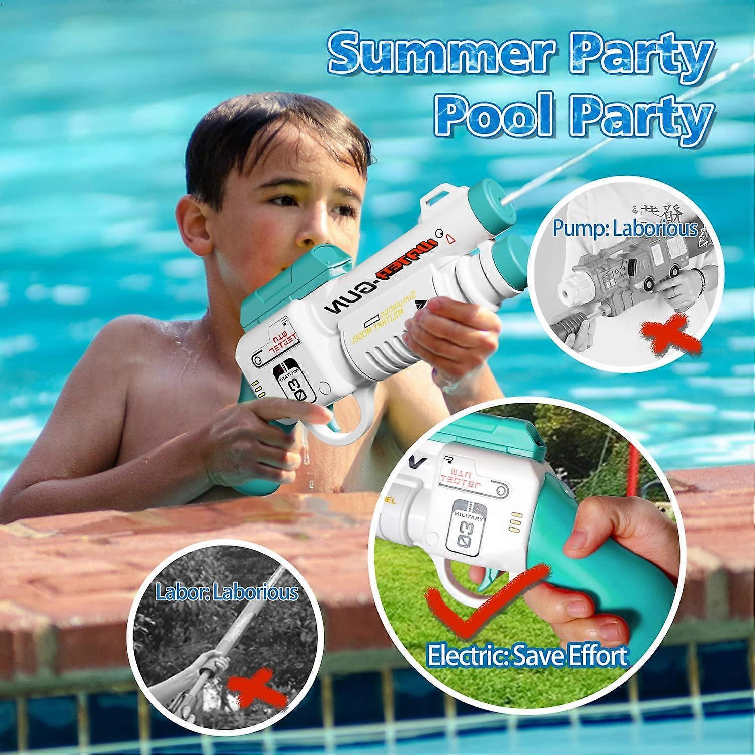 Electric Water Gun For Kids Adults Automatic Squirt Water Pistol ...
