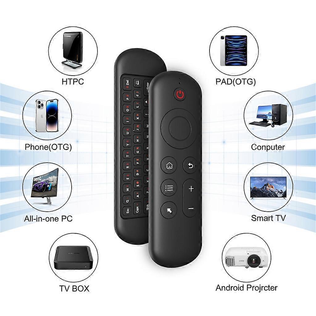 Double Modes Voice Assistant Remote Control Wireless Keyboards for TV ...
