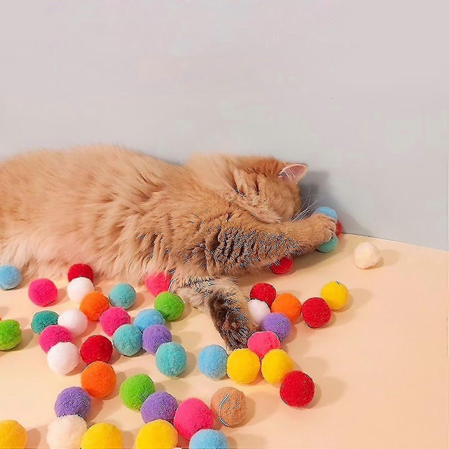 Cat Toys With 100 Soft Cat Balls And A Ball Launcher, Cat Ball Toys For ...
