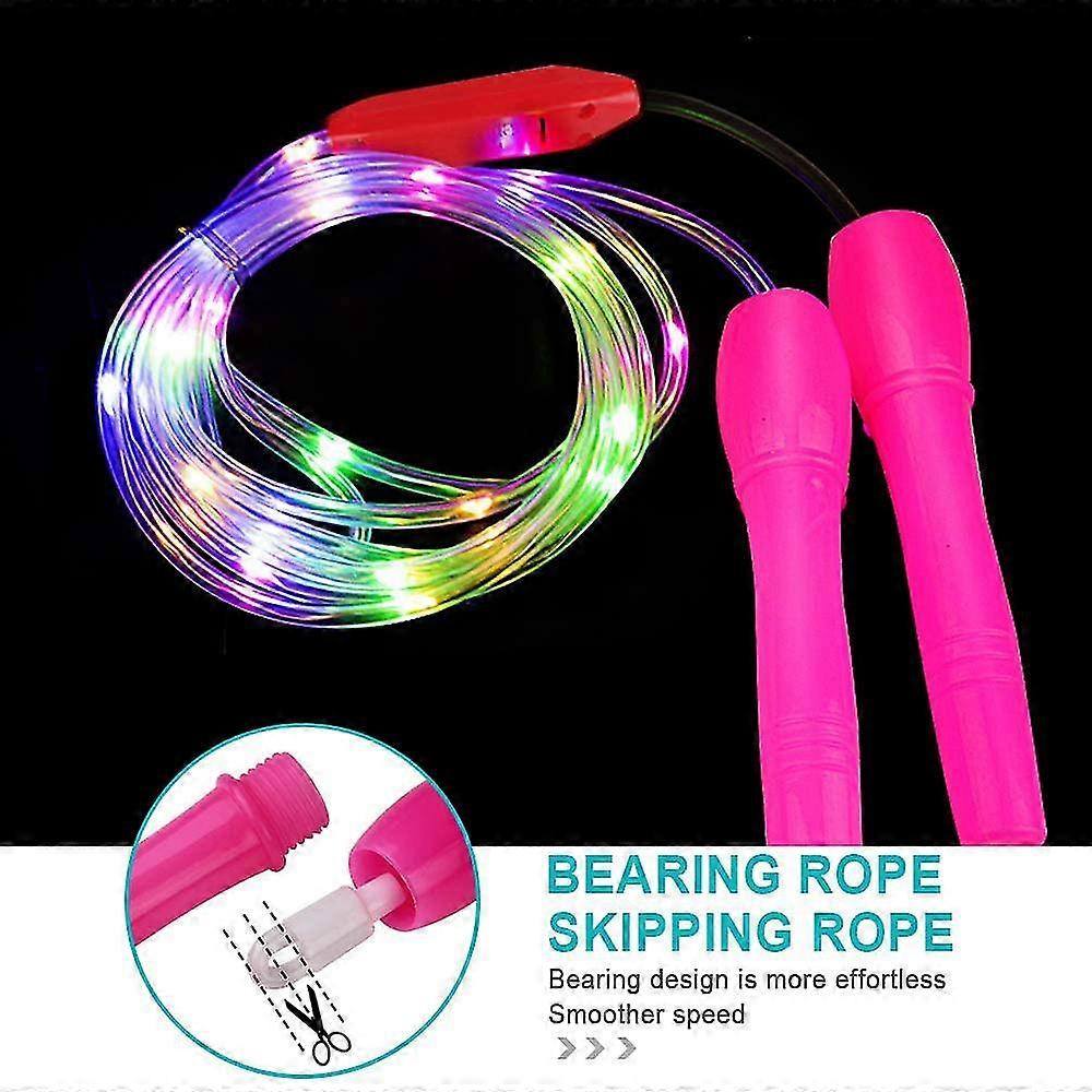 2pack Led Skipping Rope Length Adjustable 3 Light Modes Speed Skipping ...
