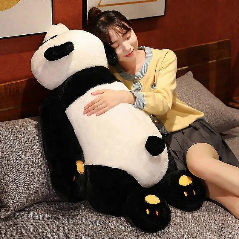120CM Cute Giant Long Panda Bear Plush Lie Prone Posture Stuffed Animal ...