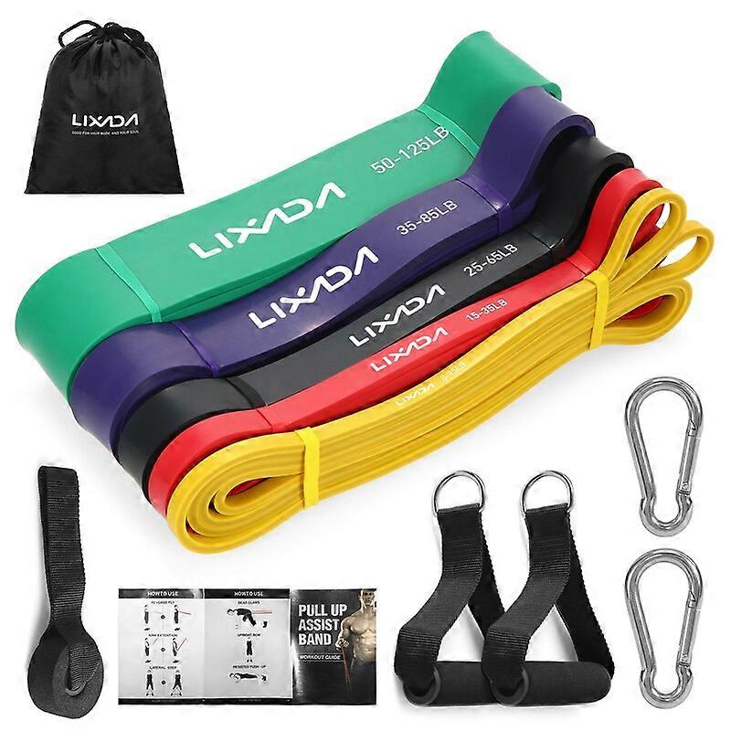 Lixada 5 Packs Pull Up Assist Bands Set Resistance Loop Bands ...