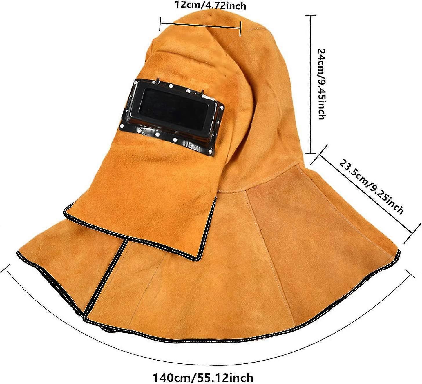 Cow Leather Welding Hood, Auto Darkening Sunscreen, Welding Mask ...