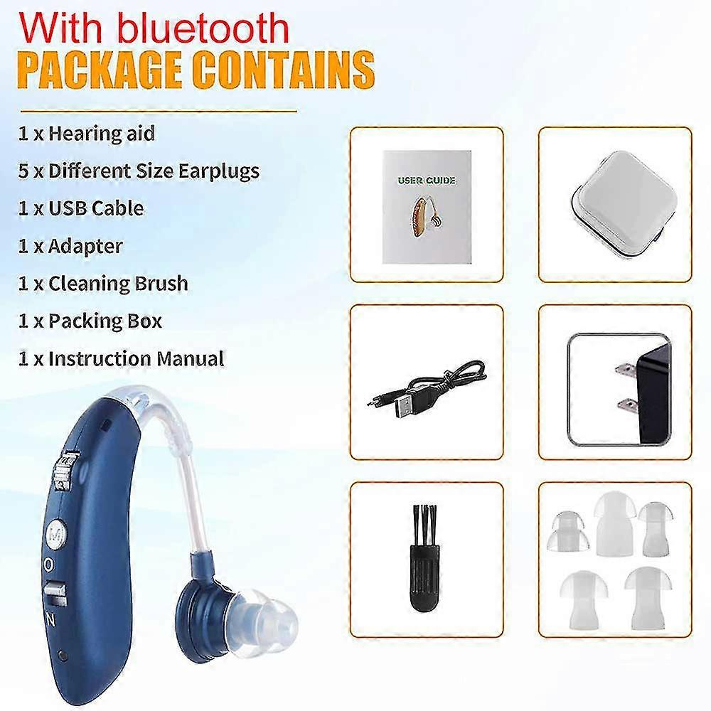 Bluetooth Hearing Aid Deaf Sound Amplifier Audifonos Usb Hearing Aid ...