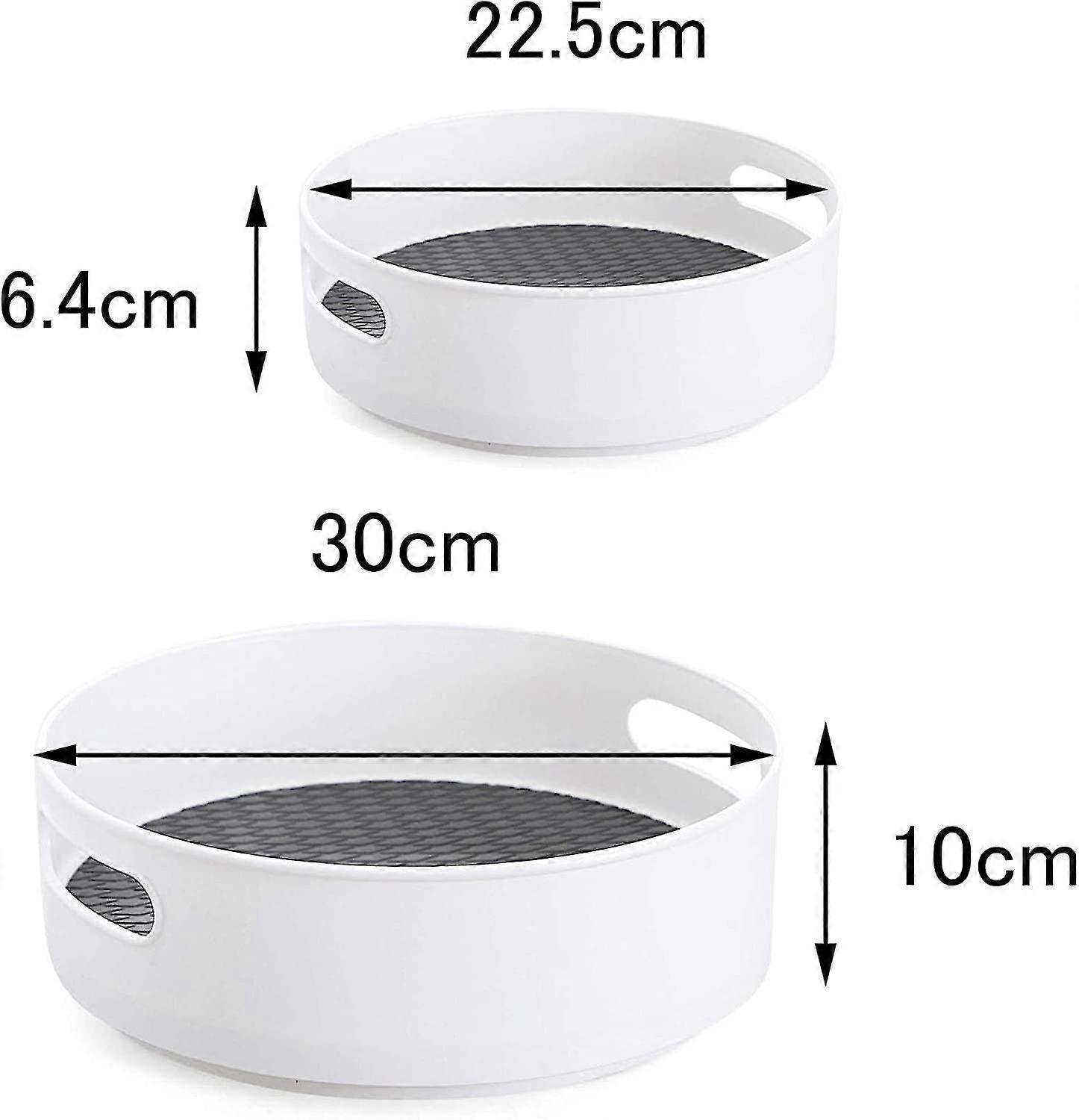 Revolving Spice Tray 30cm Plastic Kitchen Cupboard Storage Lazy Susan ...