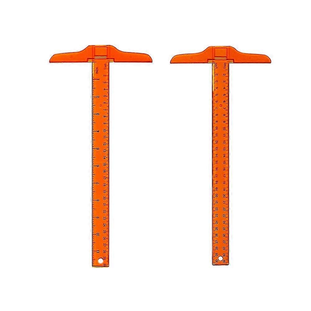 2pcs 30cm T-square Double Side Scale T Shape Ruler Plastic Measuring ...